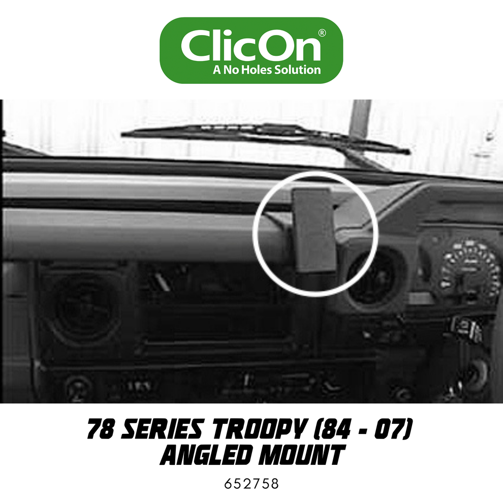 ClicOn Dash Mount - Suit 78 Series Troopy 84-07 - Angled Mount (652758 ...